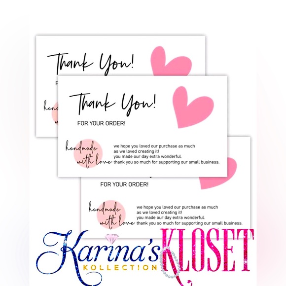 Karina’s Kloset Kollection | Office | Poshmark Pink Heart Thank You ...
